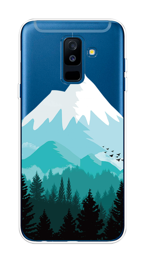 Чехол на Samsung Galaxy A6 Plus  "Синяя снежная гора"