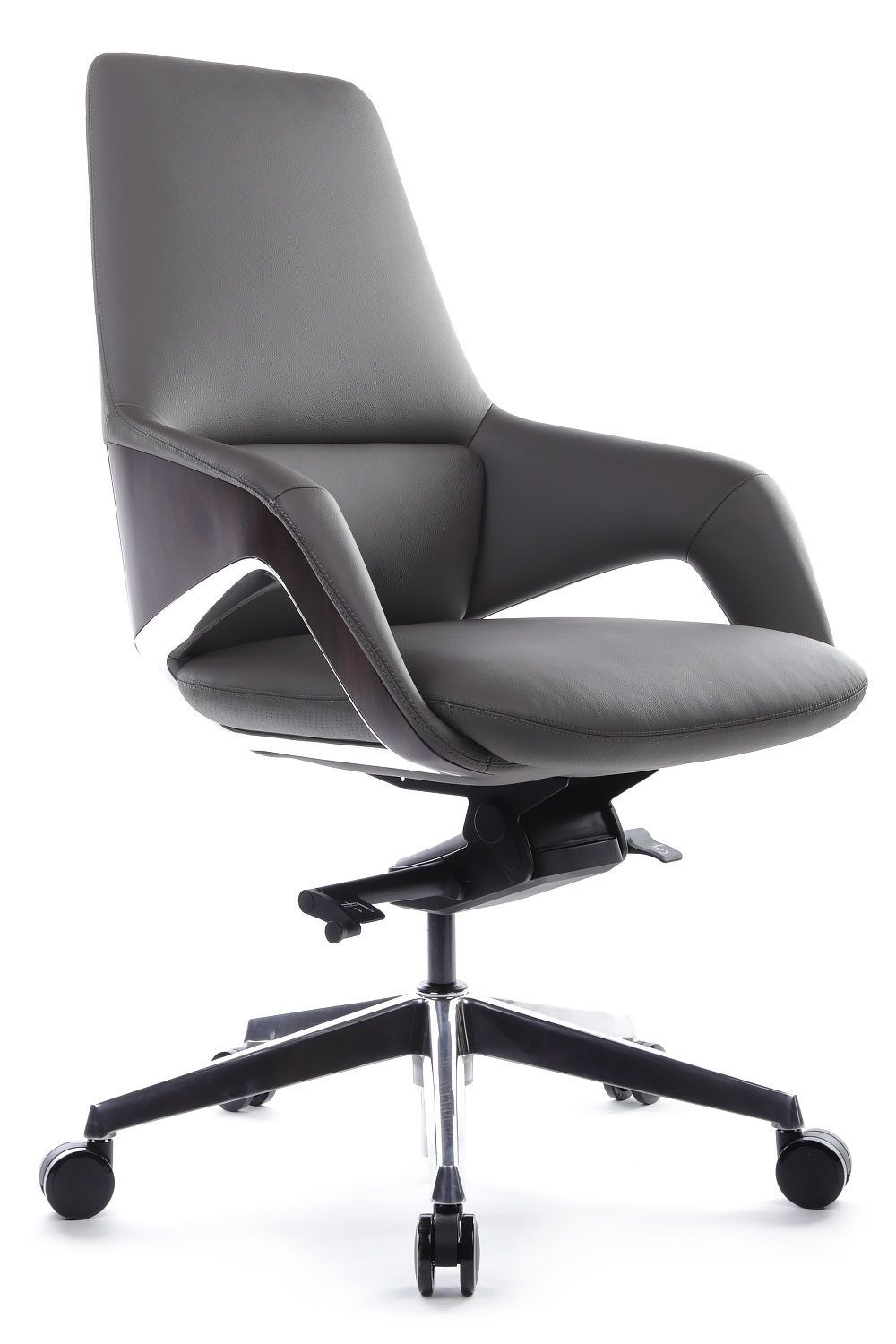 Кресло руководителя Riva Chair RV DESIGN Aura-M темно-серое УЧ-00001846