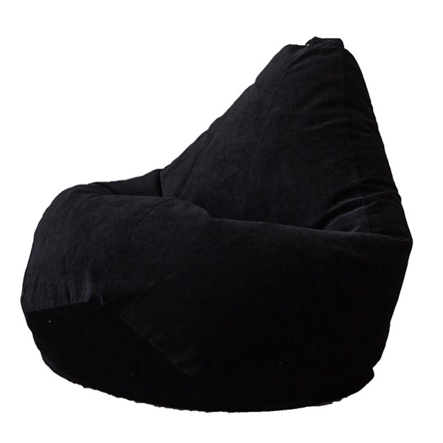 Кресло-мешок DreamBag Груша 3XL (4 категория, Микровельвет) Черный