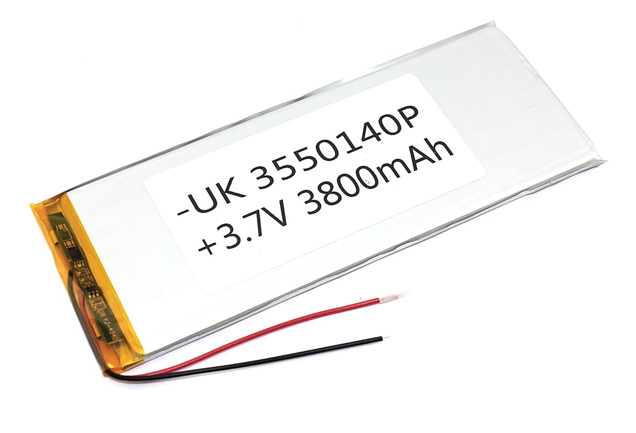 Аккумуляторная батарея OEM Li-Pol 3.5*50*140мм 2pin 3.7V/3800mAh
