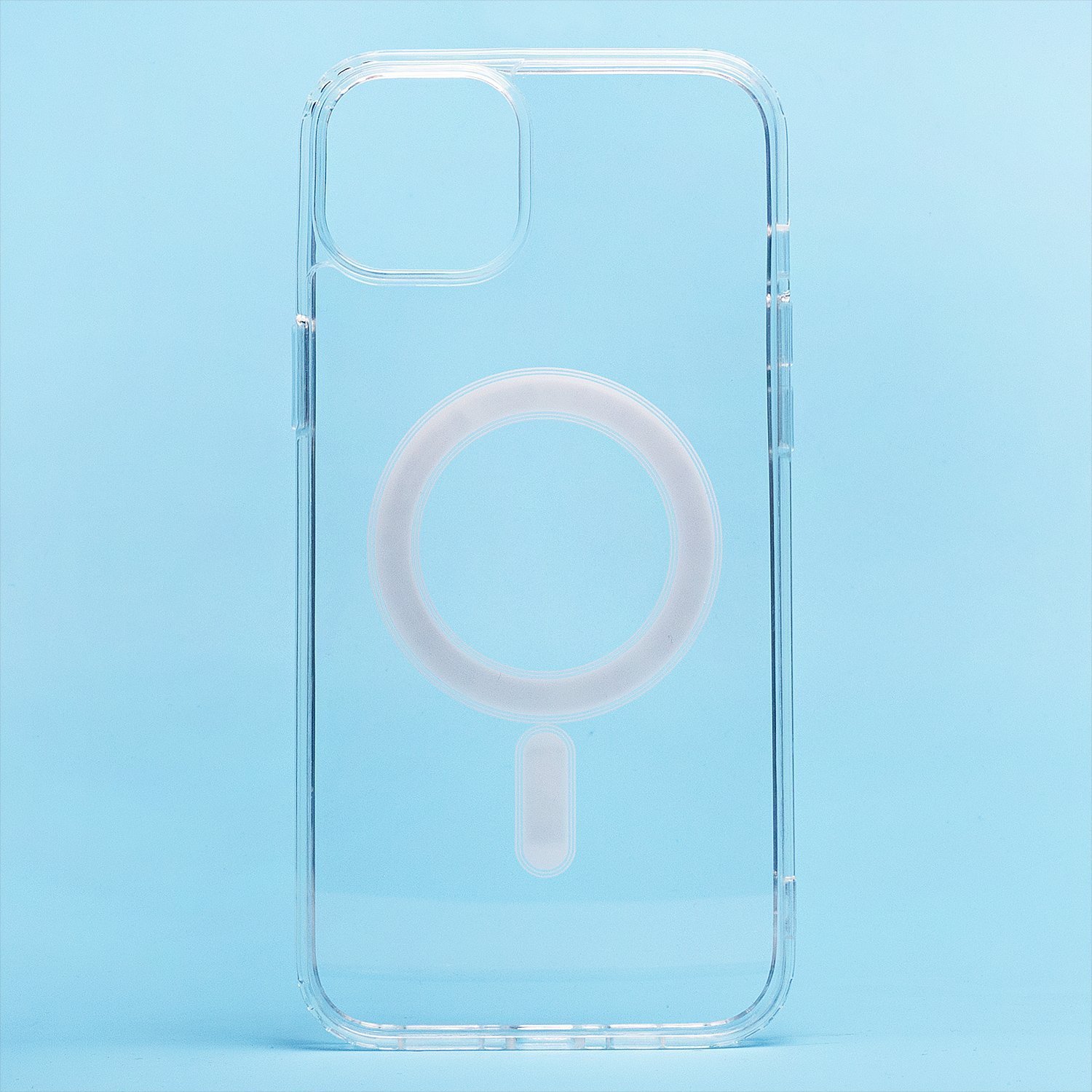 Чехол iPhone 14 Plus силиконовый MagSafe (анимация работает) <прозрачный>