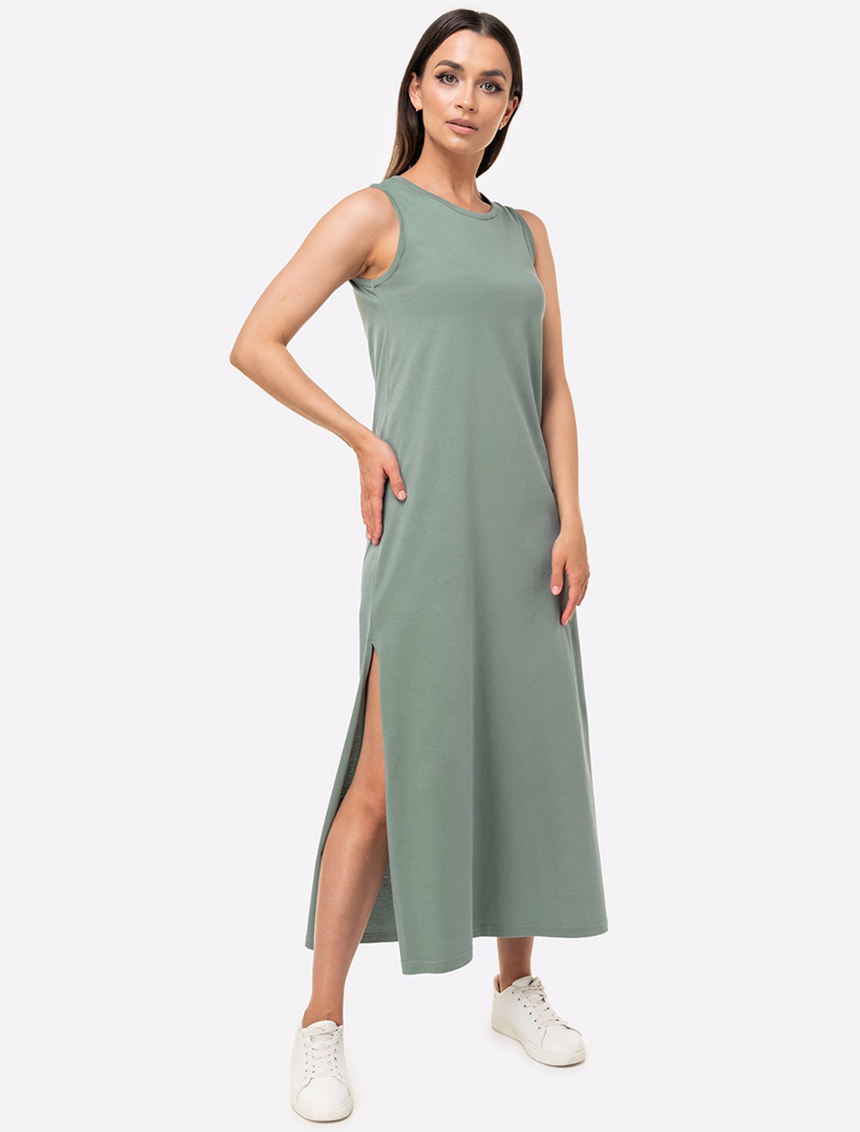 Платье женское HappyFox HF124SP зеленое 48 RU