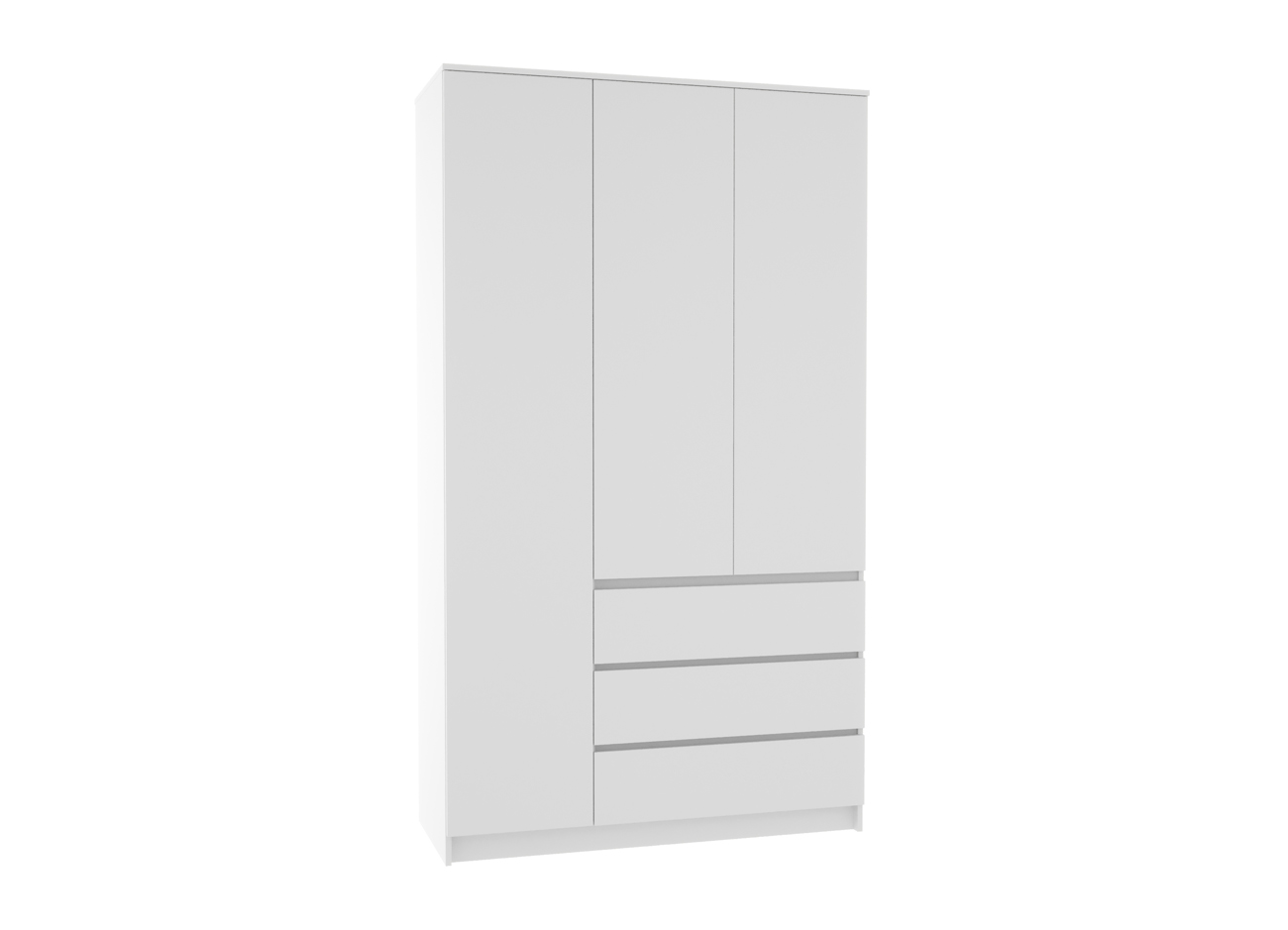 Шкаф распашной ДСВ Мебель Мори МШ 1200.1, белый, 120.4х50.4х210 см