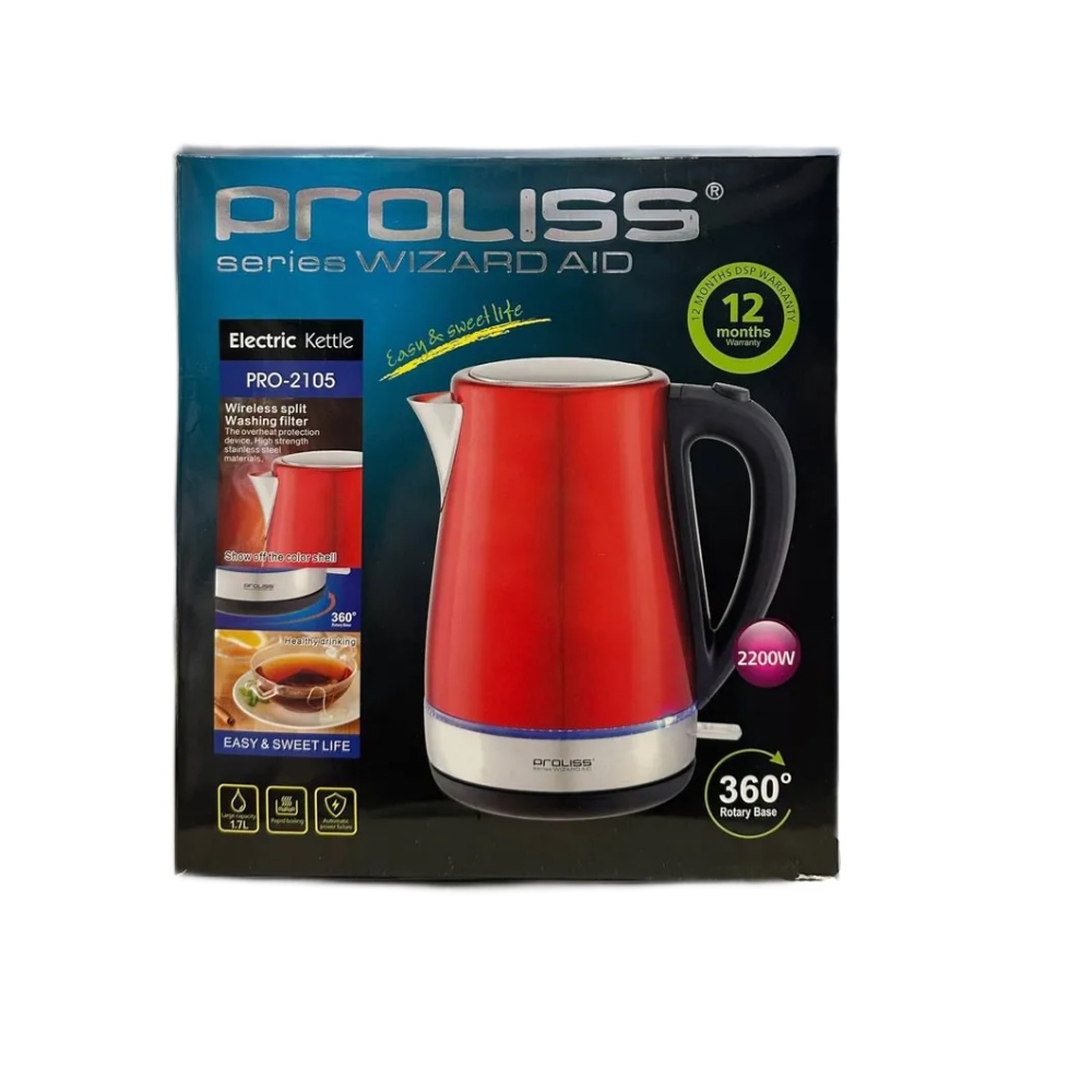 Чайник электрический PROLISS PRO-2105 1.7 л красный
