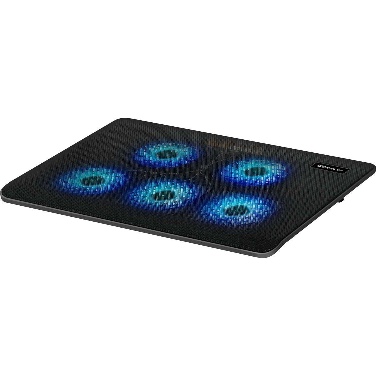 Подставка для ноутбука Defender NS-509, 15.6, 2xUSB, 5 вентиляторов, черный
