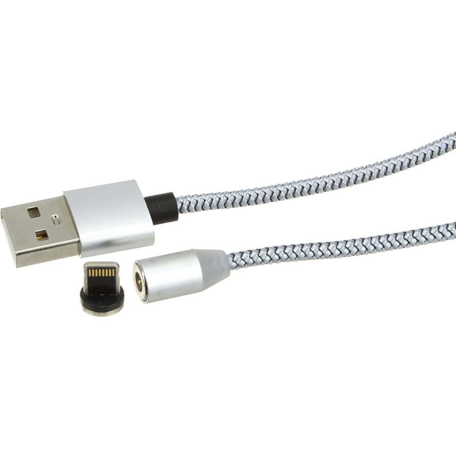 Дата-кабель Radiosfera USB - Lightning 1 м, серебристый