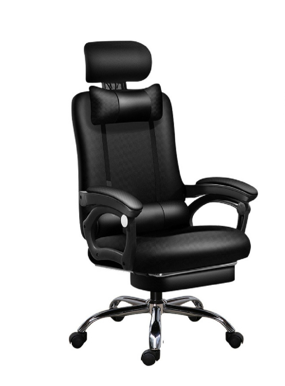 Кресло компьютерное Mega Мебель 804f черное подножкой