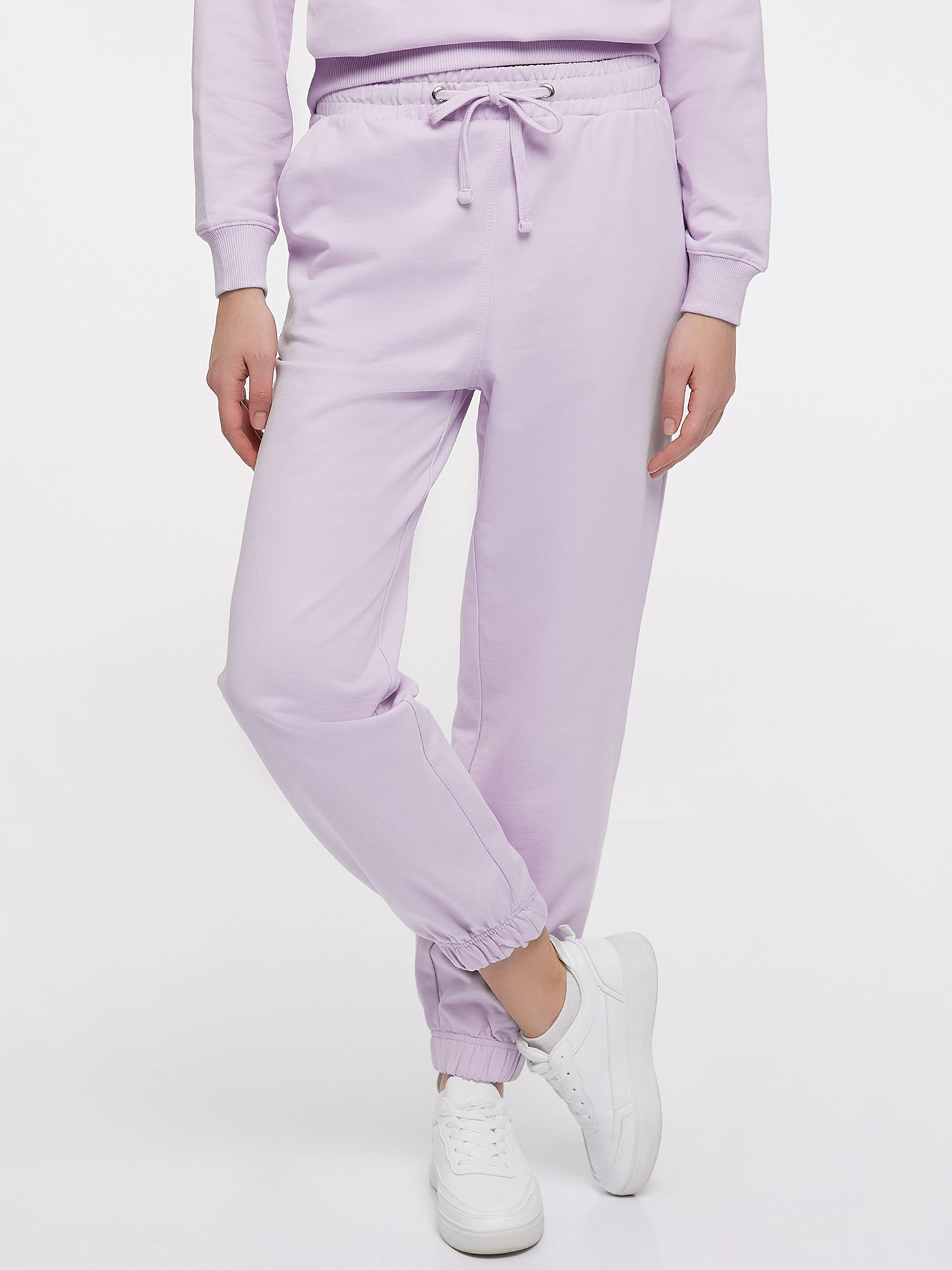Спортивные брюки женские oodji 16701086-3 фиолетовые S