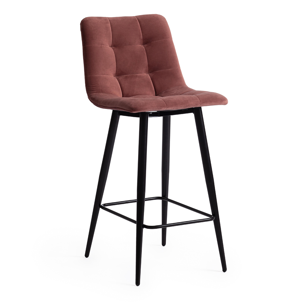 Барный стул TetChair 14353, черный/коралловый