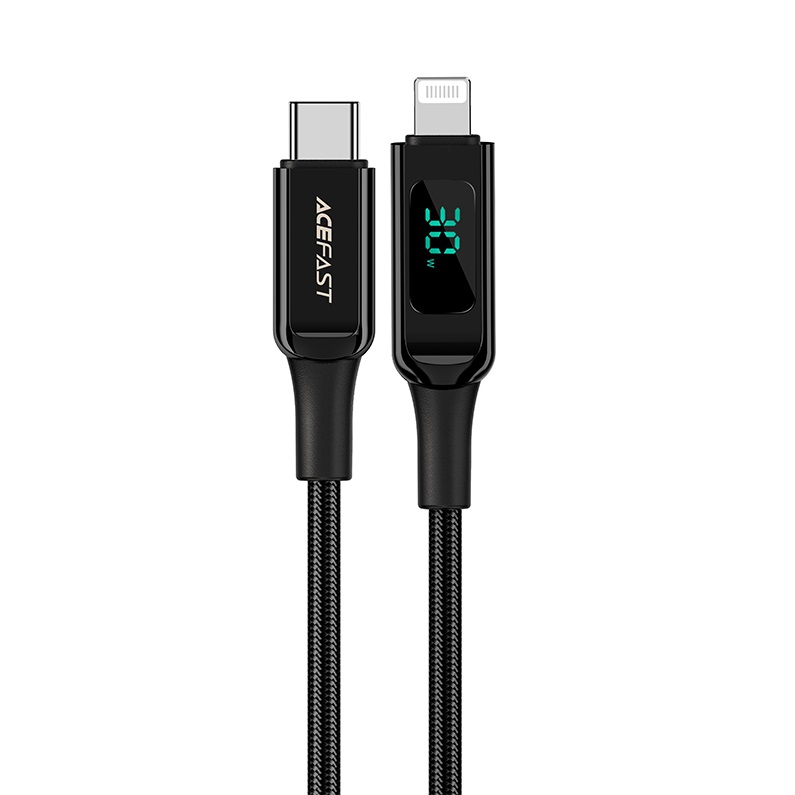 Кабель USB Type C - Lightning Acefast C6-01 1.2 м черный