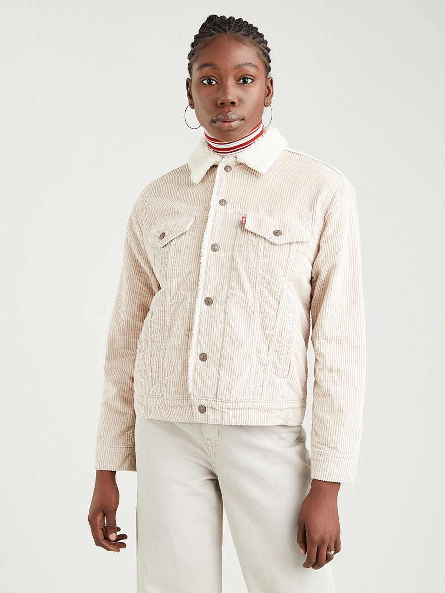 Джинсовая куртка женская Levi's 36137-0045 бежевая XS