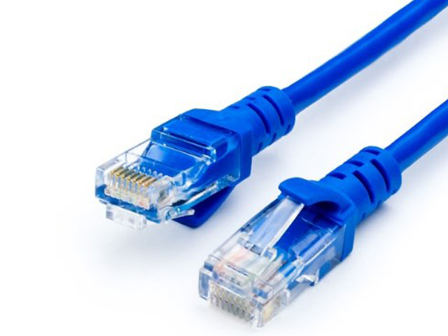 Сетевой кабель ATcom RJ45 CAT-5e UTP 5m Blue АТ9163