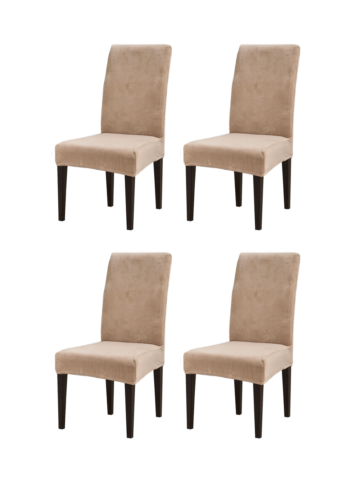 Комплект чехлов на стул со спинкой LuxAlto Вельвет 4шт 10711