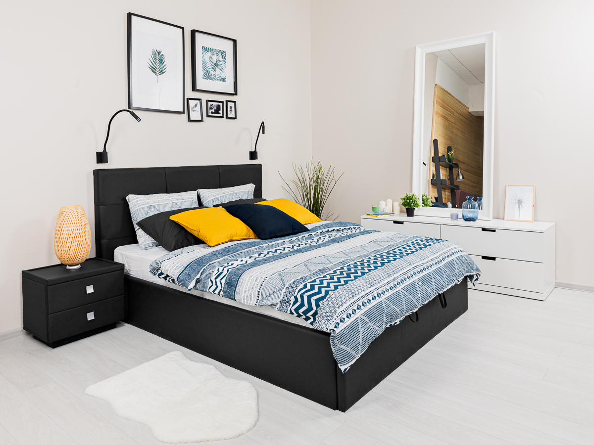 Двуспальная кровать ARMOS с ПМ Thea ECO Велюр Velutto 9 серый 160х200