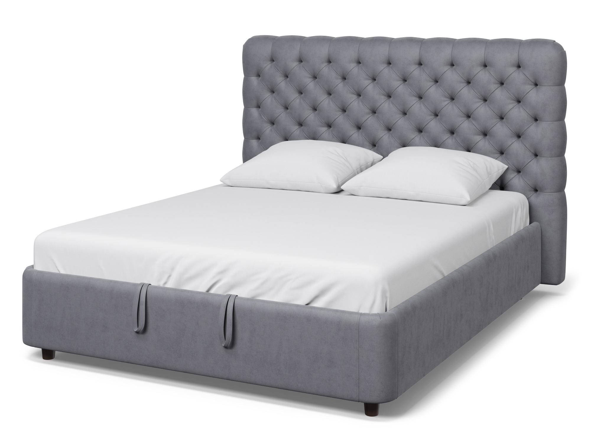 Двуспальная кровать ARMOS с ПМ Sally Велюр Vip 3 серый 160х200
