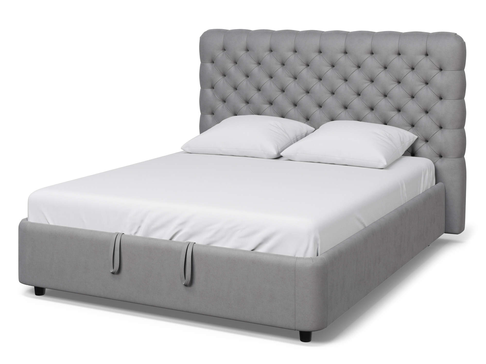 Двуспальная кровать ARMOS без ПМ Sally Велюр Vip 2 серый 160х200