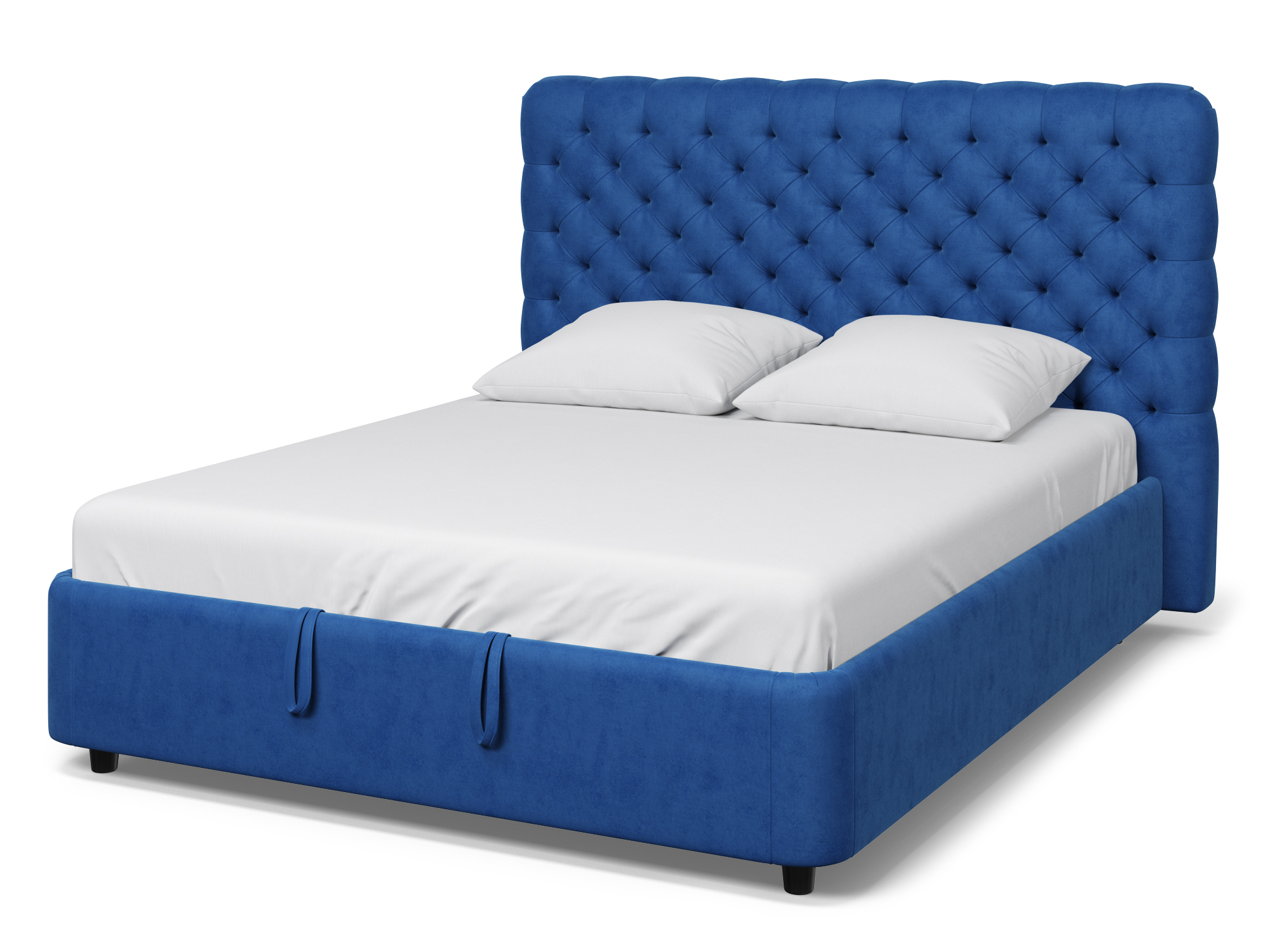 Двуспальная кровать ARMOS без ПМ Sally Велюр Vip 10 синий 160х200