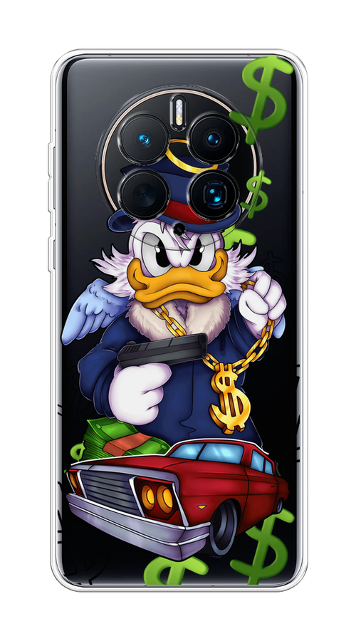 Чехол на Huawei Mate 50 Pro "Scrooge McDuck with a Gold Chain"