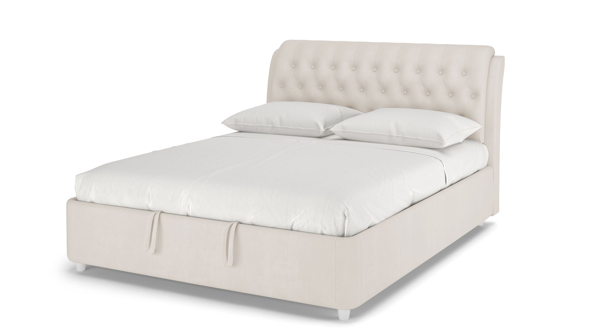 Двуспальная кровать ARMOS с ПМ Ellen 2 Велюр Vip 2 серый 160х200