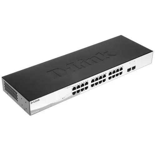 Коммутатор D-Link DGS-1210-26/F 24G 2SFP DGS-1210-26/F3A черный