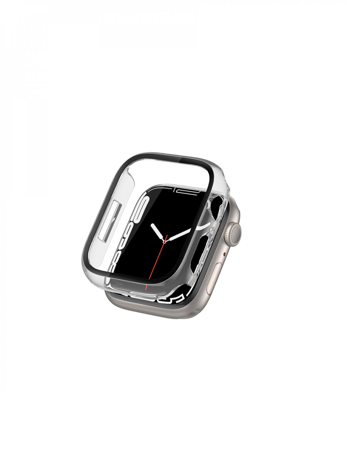 Защитное стекло для Apple Watch 45mm Amazingthing Marsix Transparent с бампером