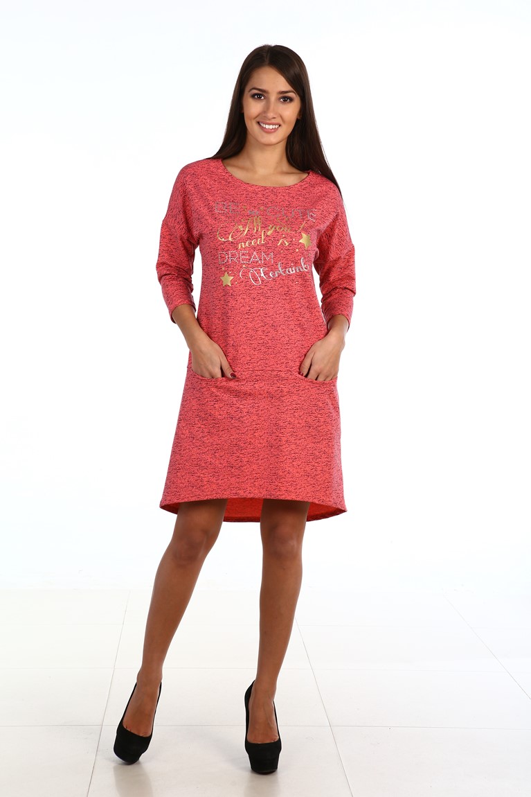 Платье женское Новое кимоно 6-80 розовое 42 RU