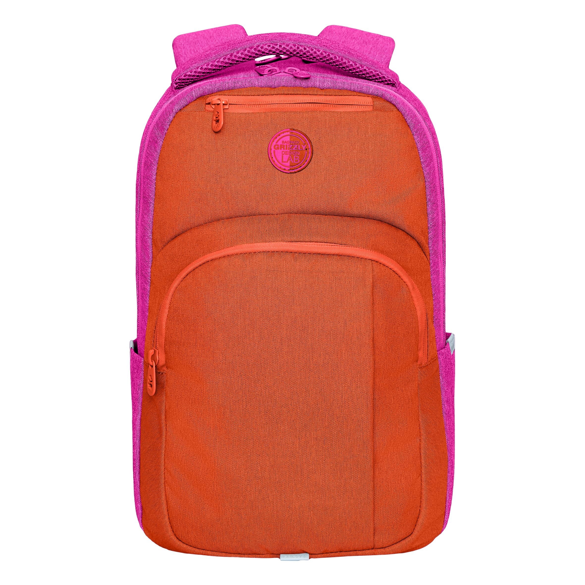 Рюкзак женский Grizzly RD-241-2 фуксия/оранжевый