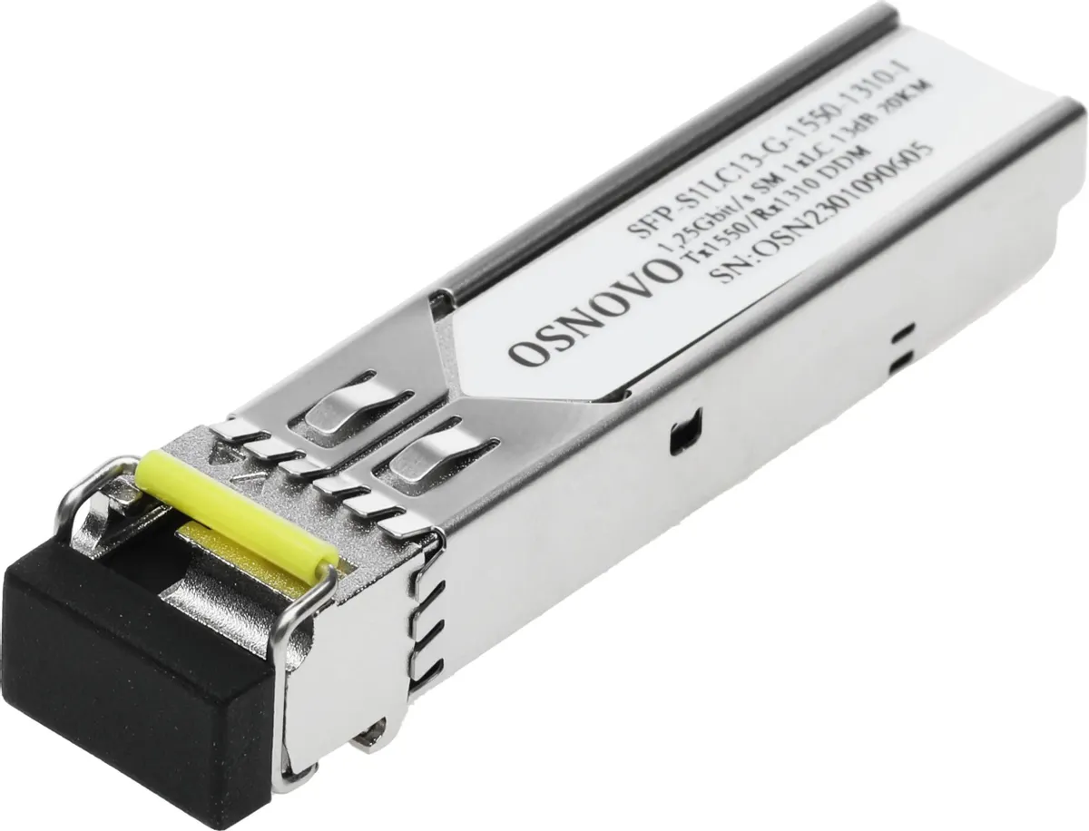 Медиаконвертер OSNOVO (SFP-S1LC13-G-1550-1310-I)