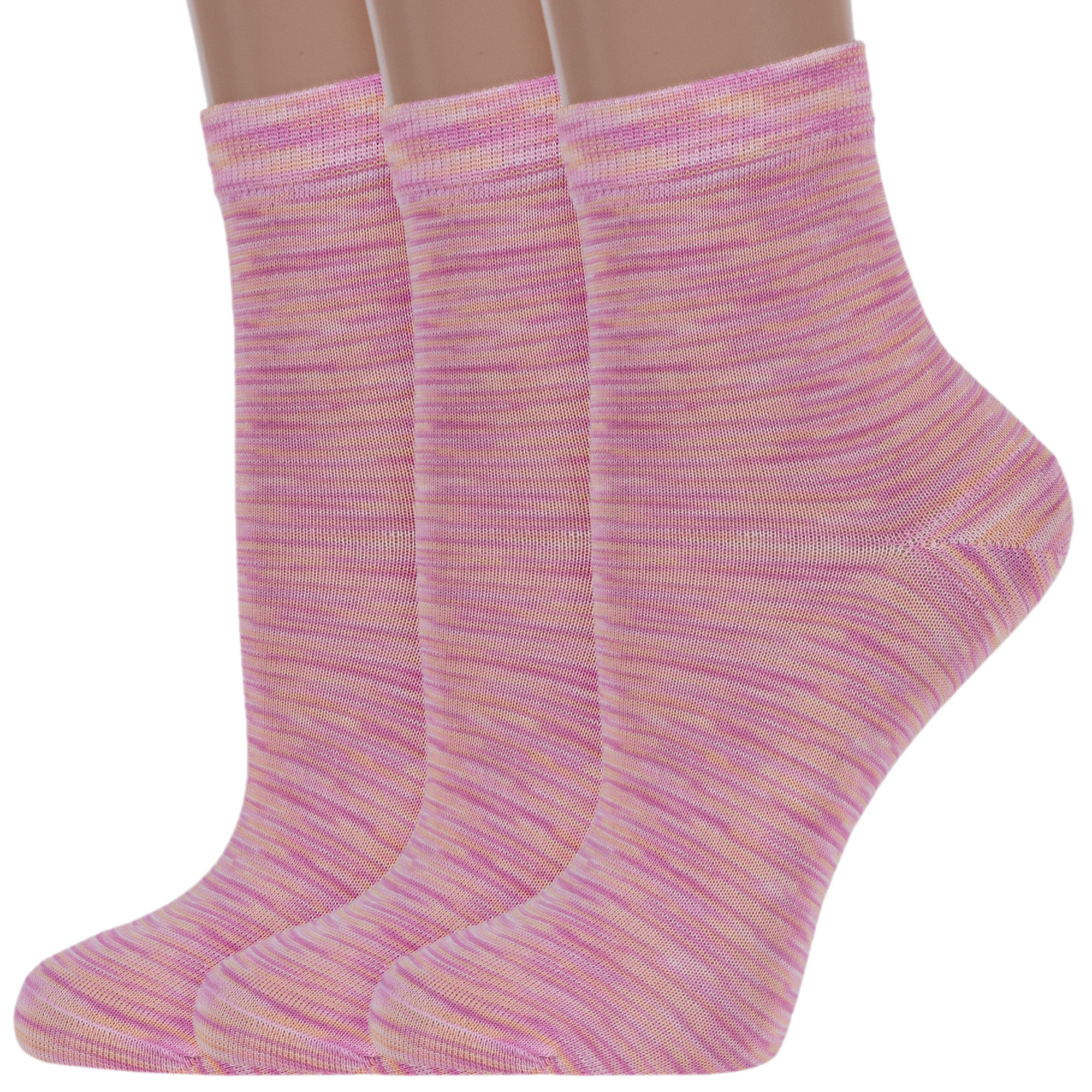 Комплект носков женских LorenzLine 3-Д11 розовых 23