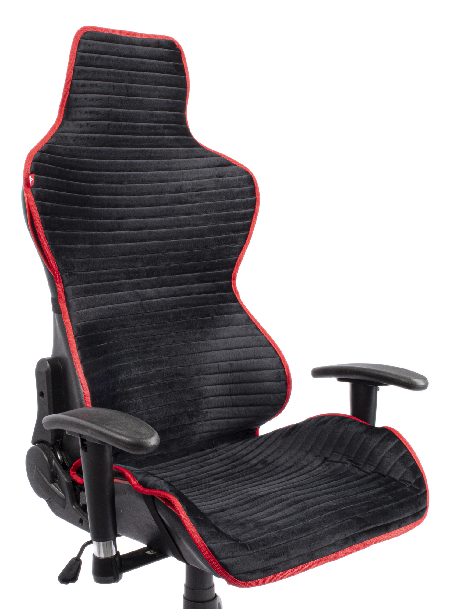 Чехол для компьютерного игрового кресла GVG, черный с красным кантом
