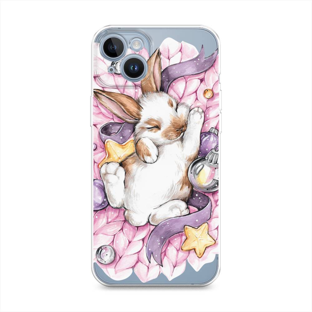 Чехол на Apple iPhone 14 "Кролик спит"