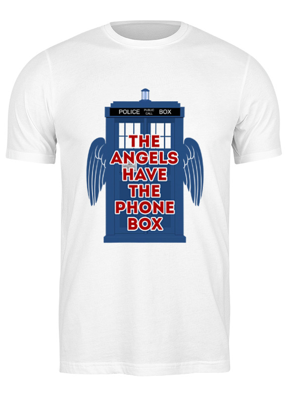 Футболка мужская Printio The angels have the phone box белая 3XL