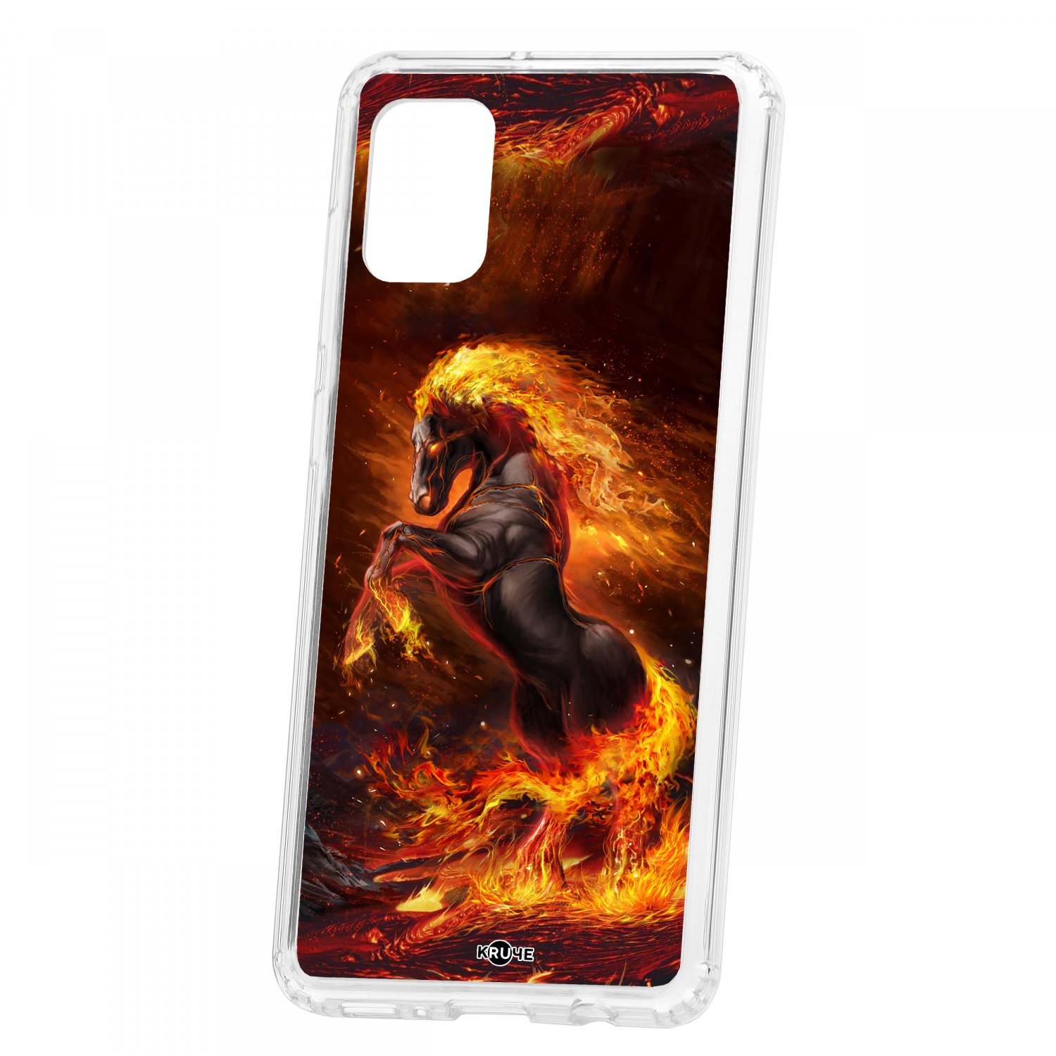 Чехол для Samsung Galaxy A31 КRUЧЕ Print Конь огонь