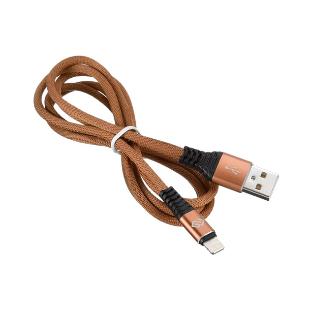 Кабель Digma USB A(m)-Lightning (m) 1.2м brown slim