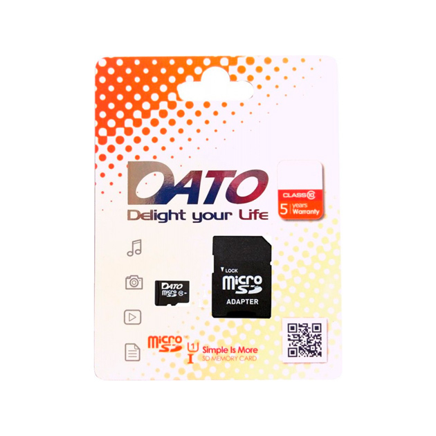 Карта памяти Dato microSDHC Class10 16ГБ (DTTF016GUIC10)