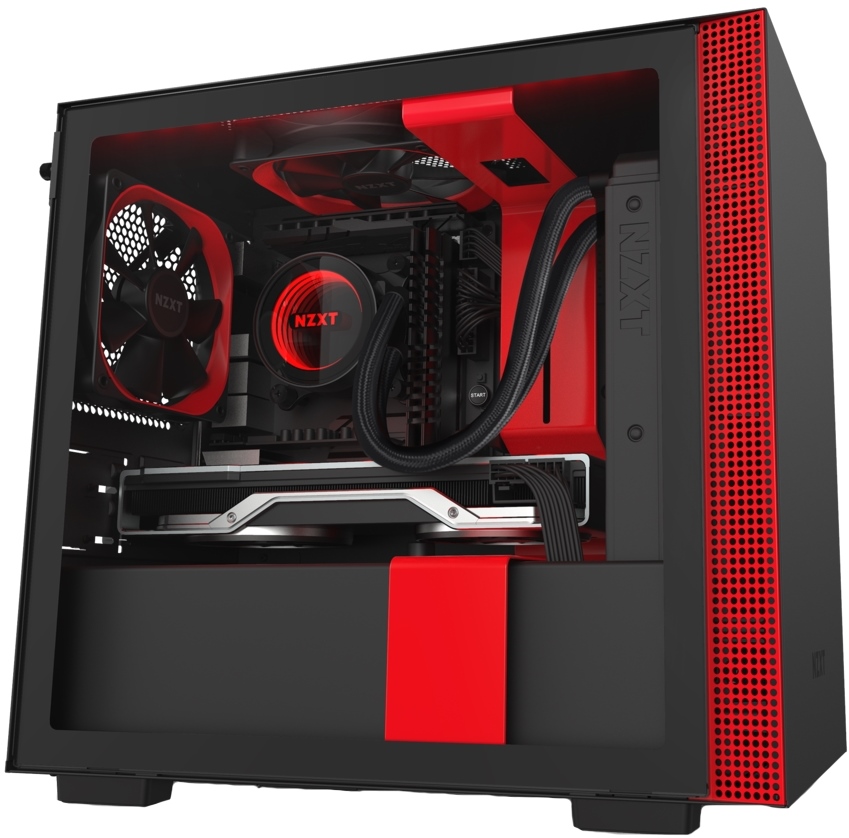 Корпус компьютерный NZXT H210i (CA-H210I-BR) Red/Black