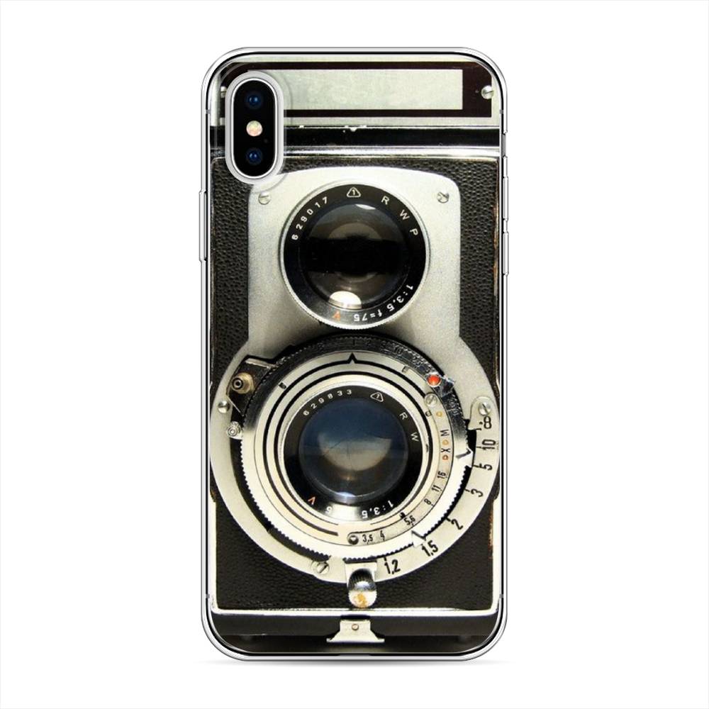 Чехол на Apple iPhone XS "Старинный фотоаппарат"