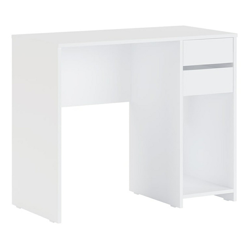 Стол письменный прямоугольный Алисия с двумя ящиками белый 90 x 75,5 x 45 см