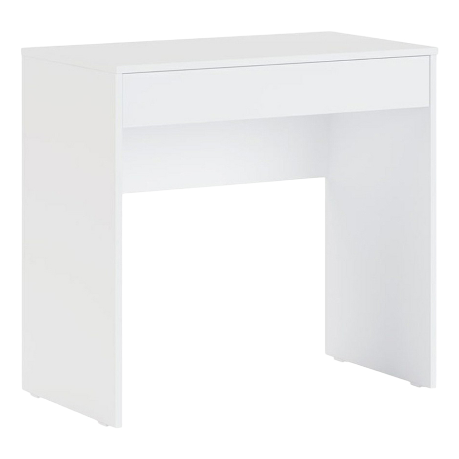 Стол письменный прямоугольный Алисия с ящиком белый 80 x 75,5 x 45 см