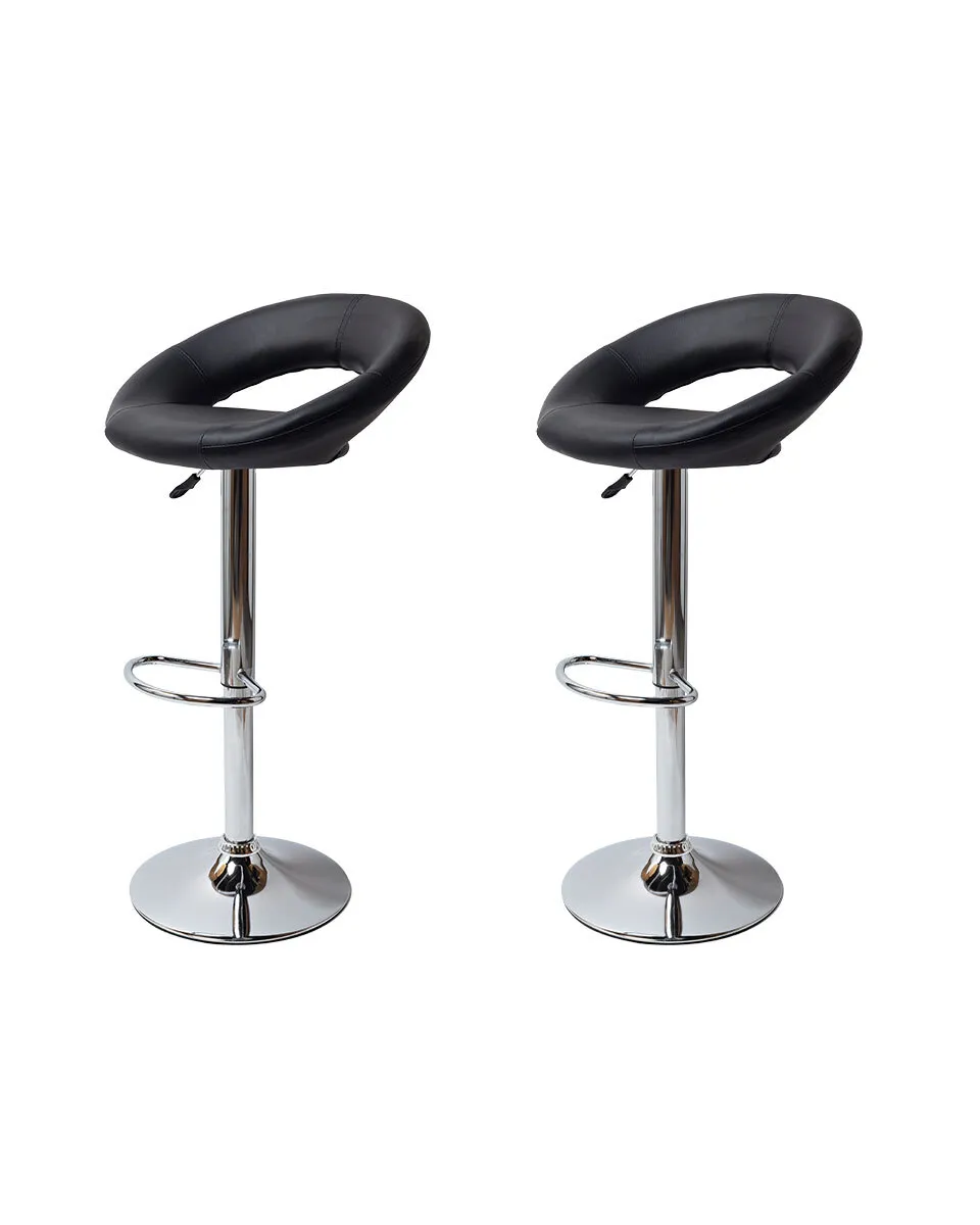 Комплект стульев барных ЦМ BN 1009-1 черный/серебристый