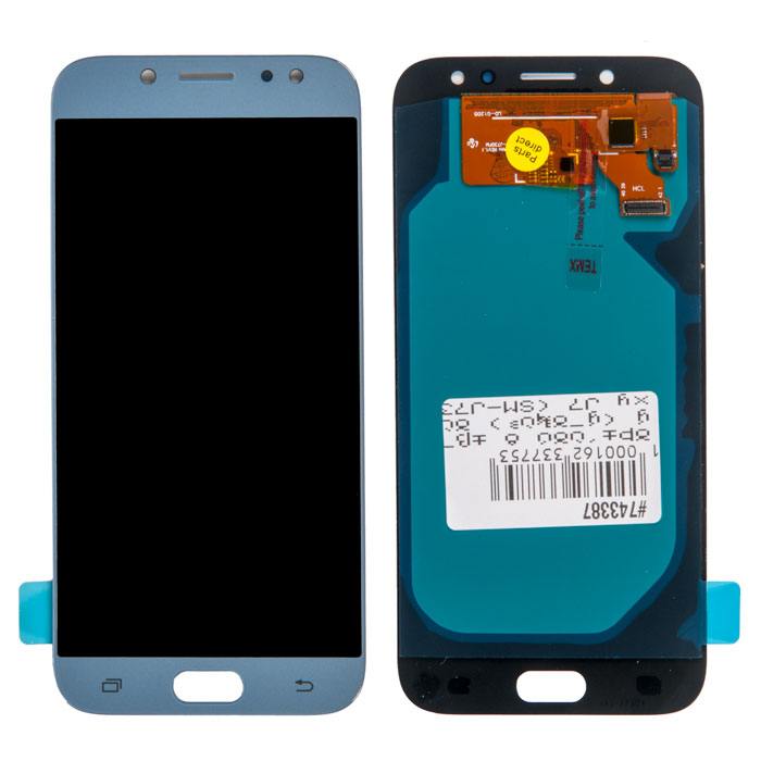 Дисплей в сборе с тачскрином для Samsung Galaxy J7 (SM-J730F) голубой (2017) OLED