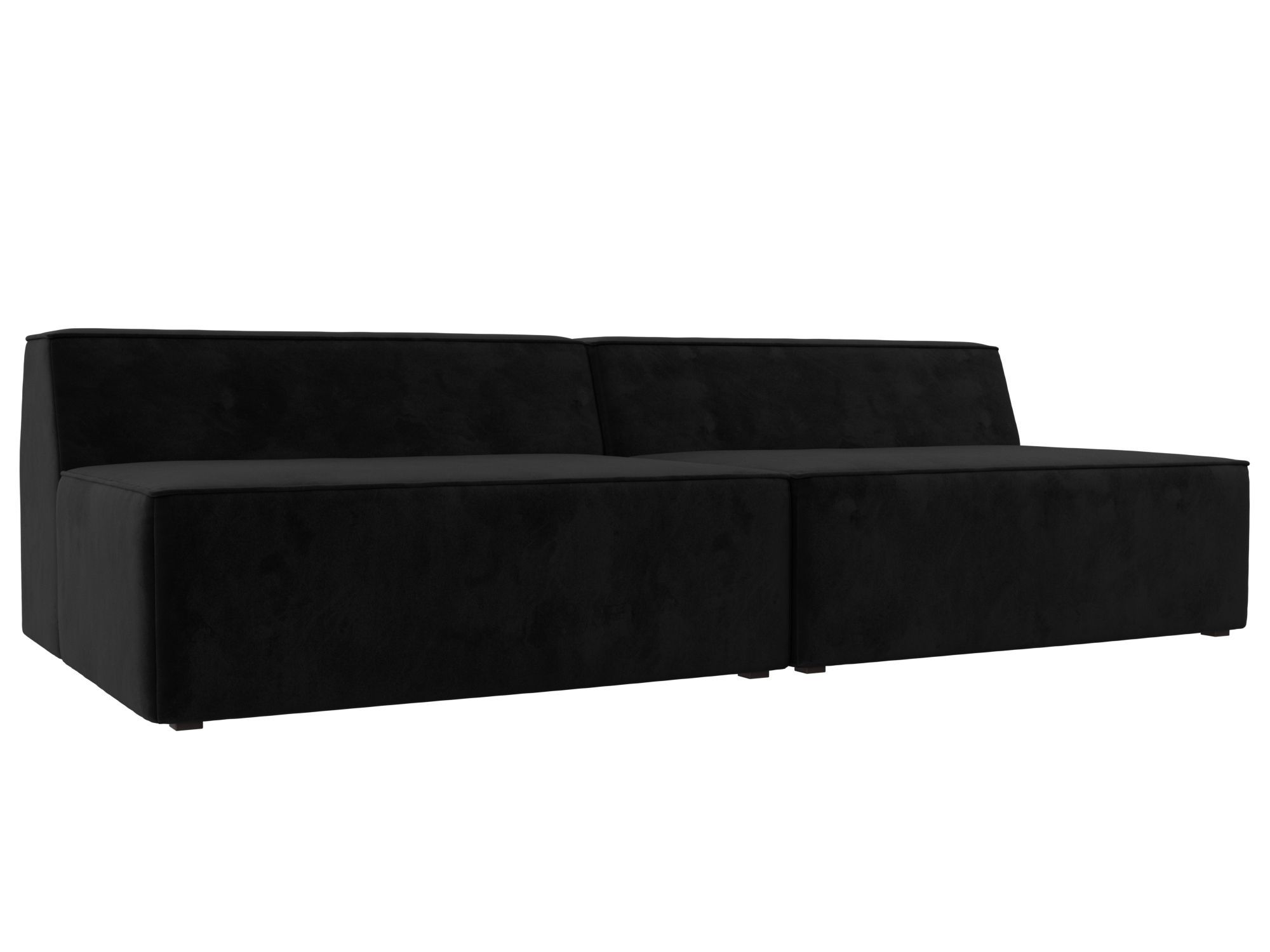 Прямой модульный диван Лига Диванов Монс 220х110х70 см, черный