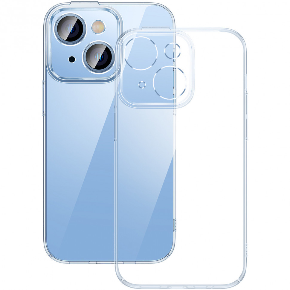 Чехол Baseus Crystal Ultra-Thin PC case + Tempered glass для iPhone 14 Plus, Прозрачный