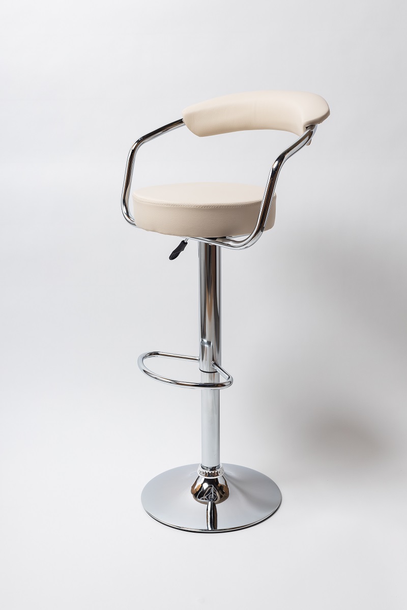 Барный стул La Room BN-1080,бежевый, хром/бежевый