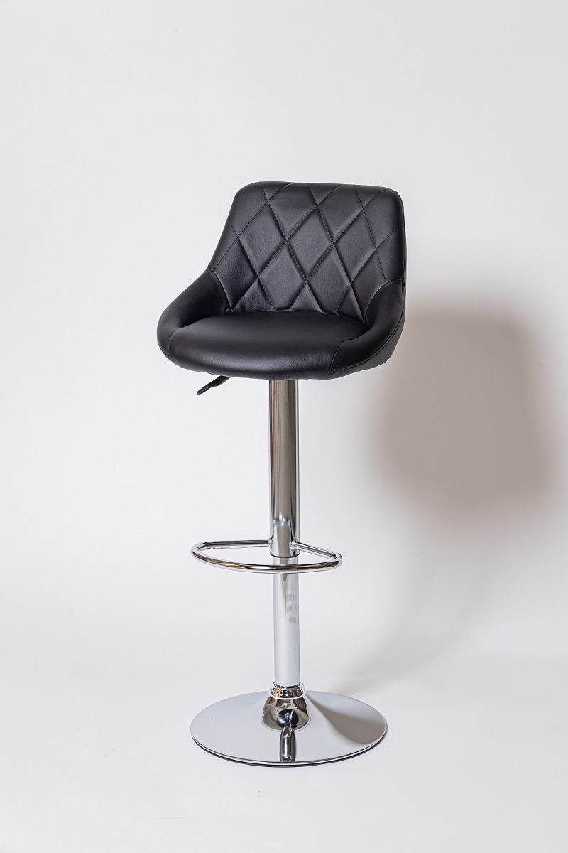 Барный стул La Room BN-1054,черный, хром/черный