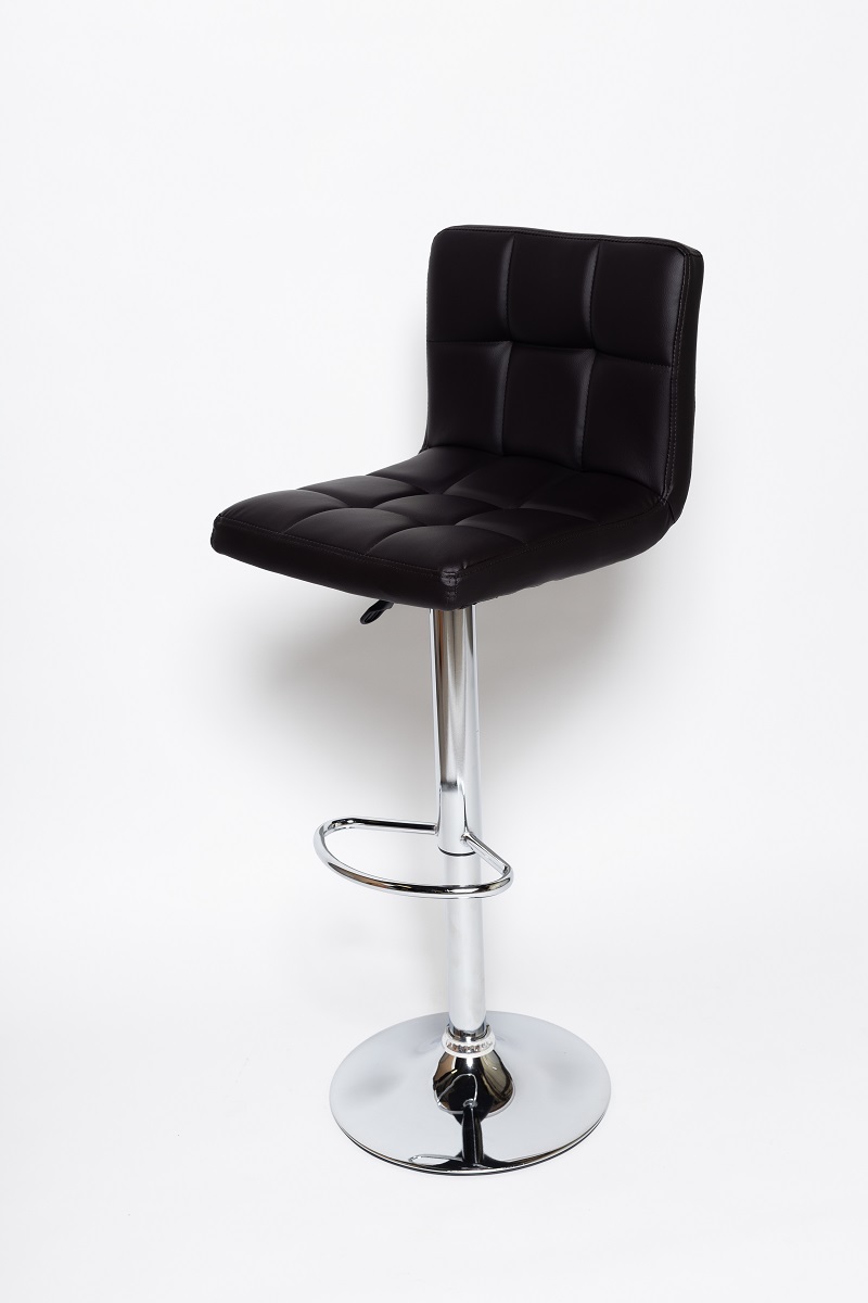 Барный стул La Room BN-1012,черный, хром/черный