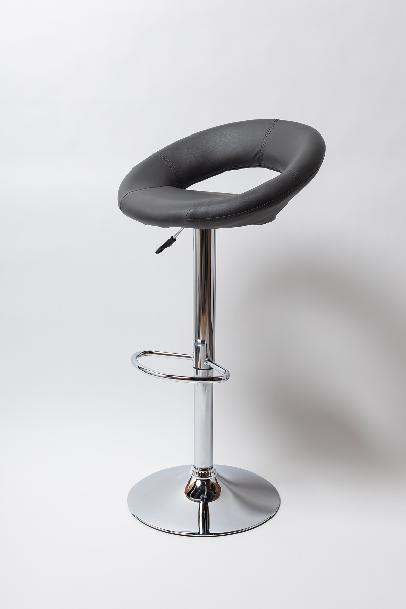 Барный стул La Room BN 1009-1, черный, хром/черный