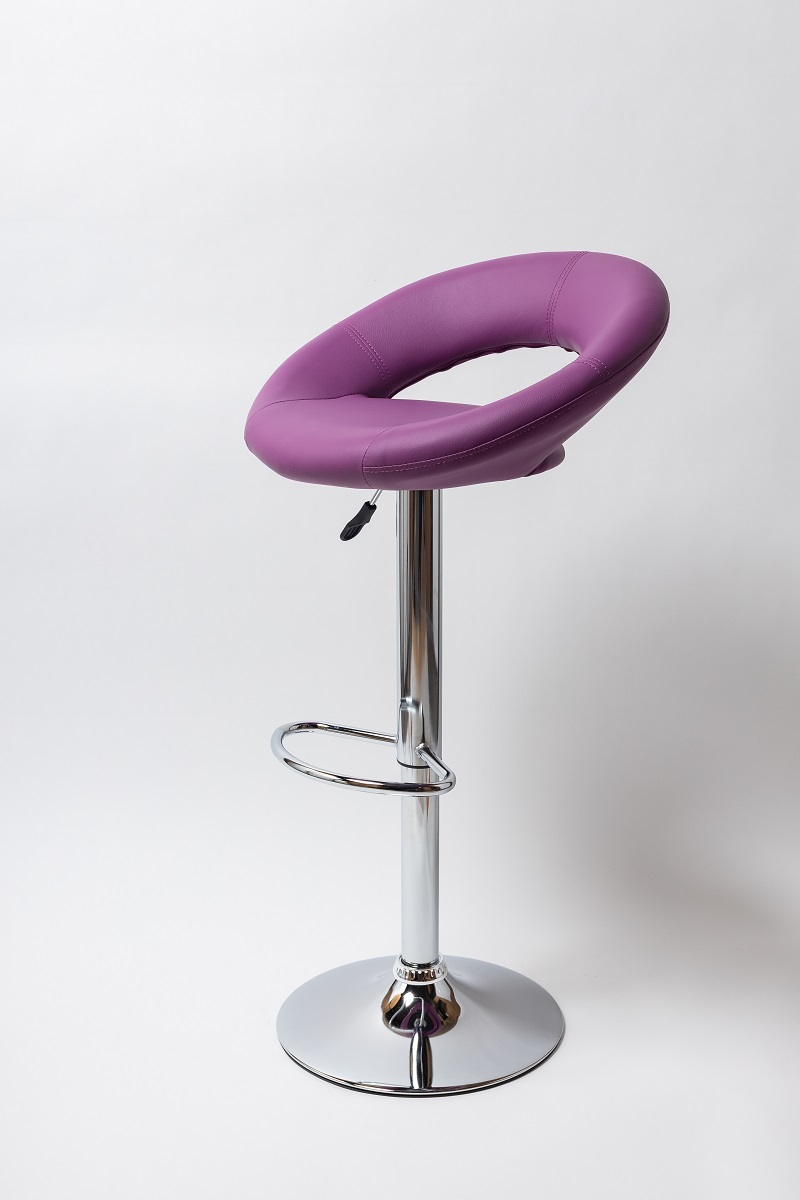 Барный стул La Room BN-1009-1,пурпурный, хром/пурпурный