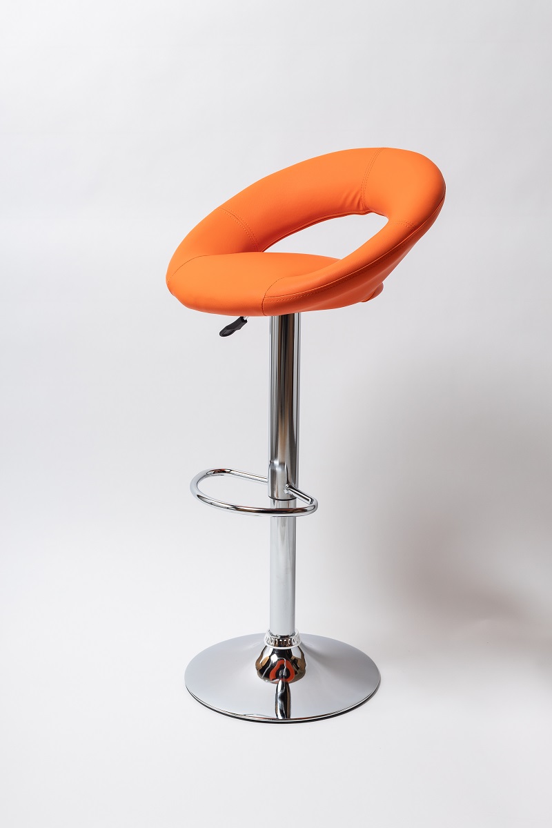 Барный стул La Room BN- 1009-1, оранжевый, хром/оранжевый