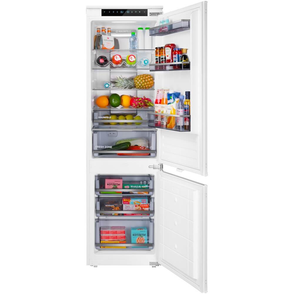 Встраиваемый холодильник MAUNFELD MBF17754NFWHGR LUX белый